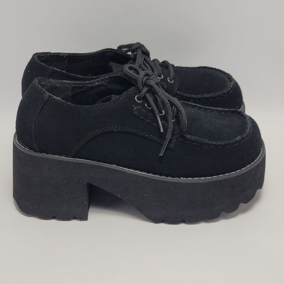 Volatile | Shoes | Womens Volatile Shag Black Suede Chunky Platform ...